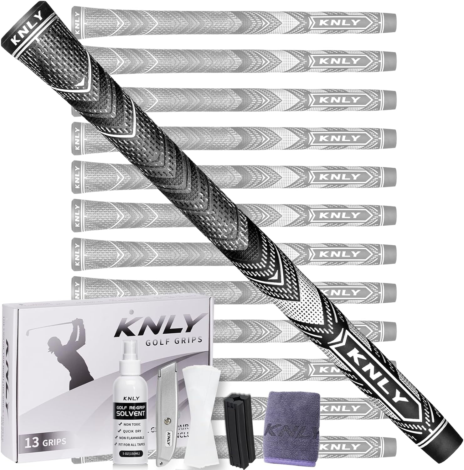 Set of 13 Golf Grips, High Feedback MultiCompound Golf Club Grips ...