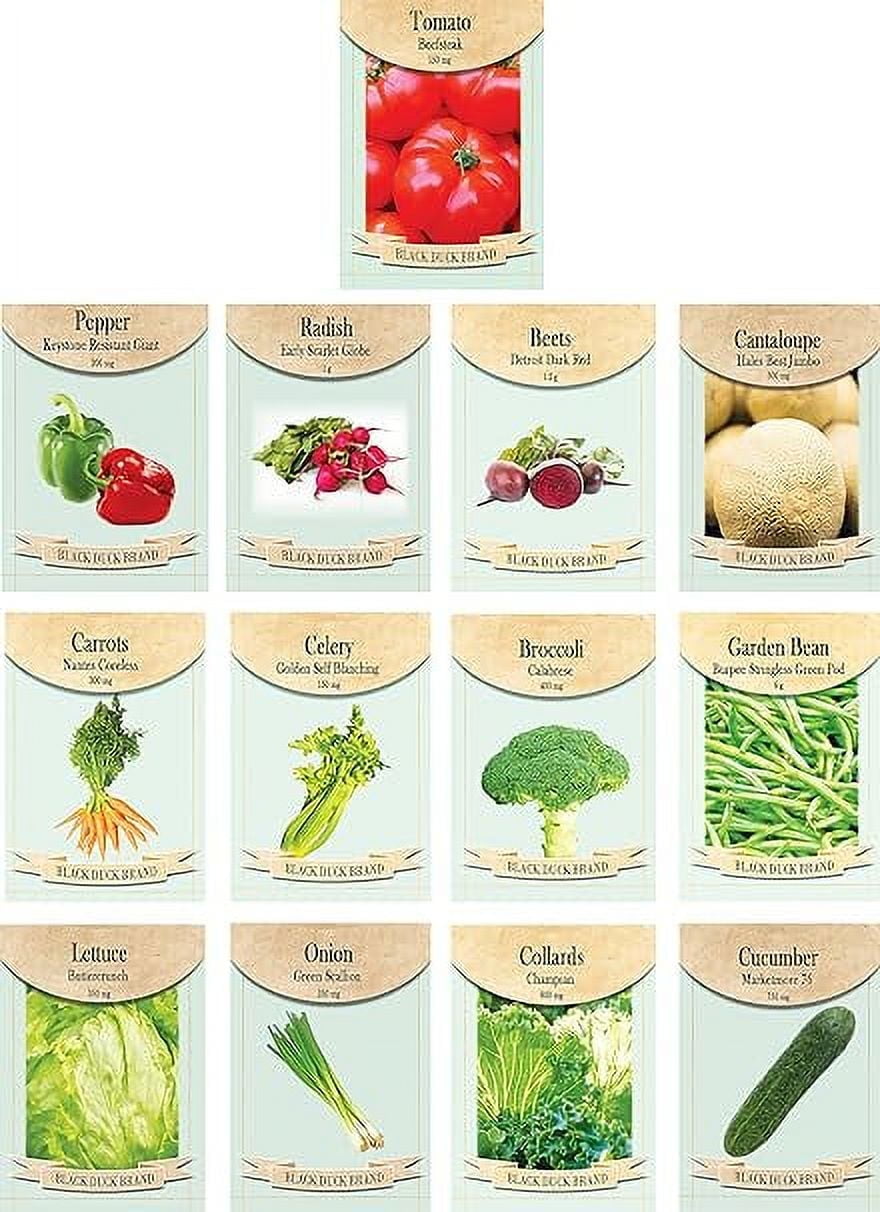 Set of 13 Vegetable Seed Packets - Heirloom & Non-GMO - Create a Bountiful Garden - Easy Garden ...