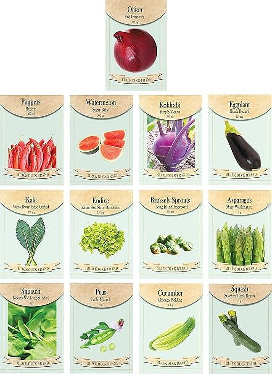Set of 13 Vegetable Seed Packets - Heirloom & Non-GMO - Create a ...