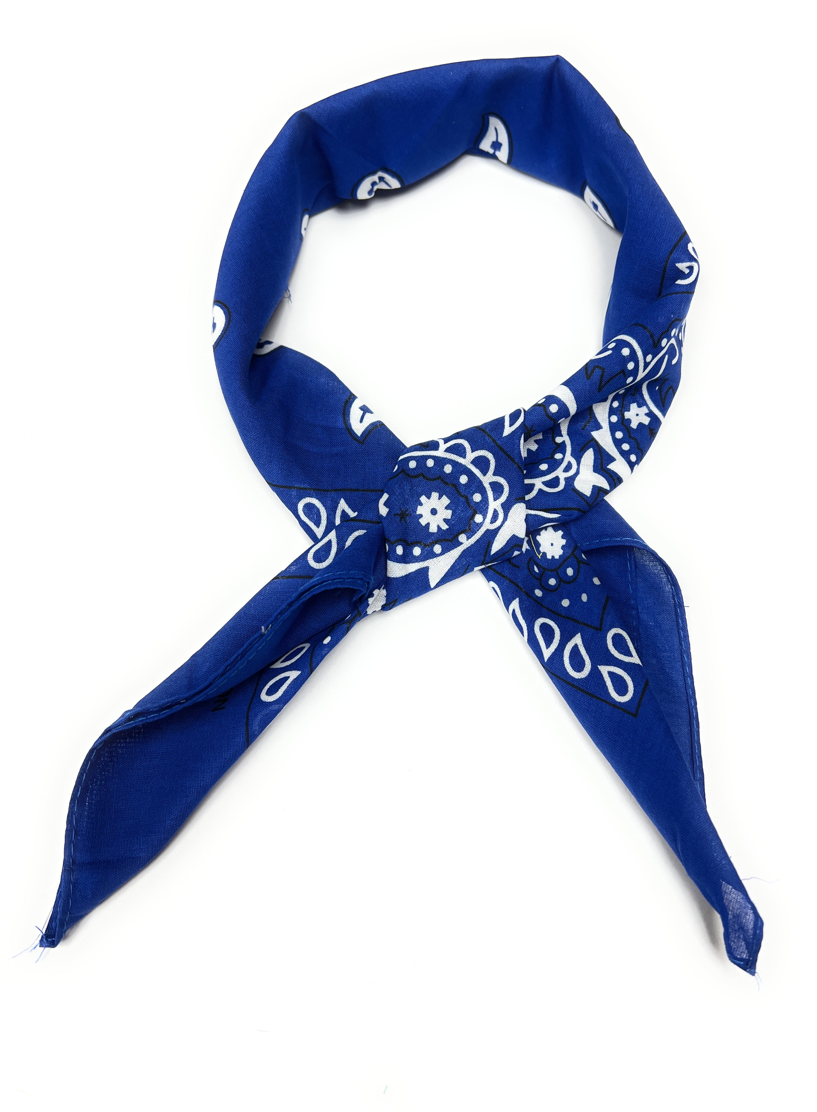 Set of 14 Paisley MultiFunctional Scarves 100% Cotton (Royal Blue ...
