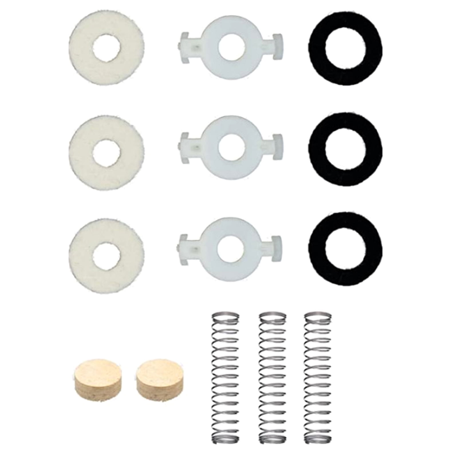 Set of 14Pcs Trumpet Valves Spring Felt Washer Cork Pad Piston Trumpet ...