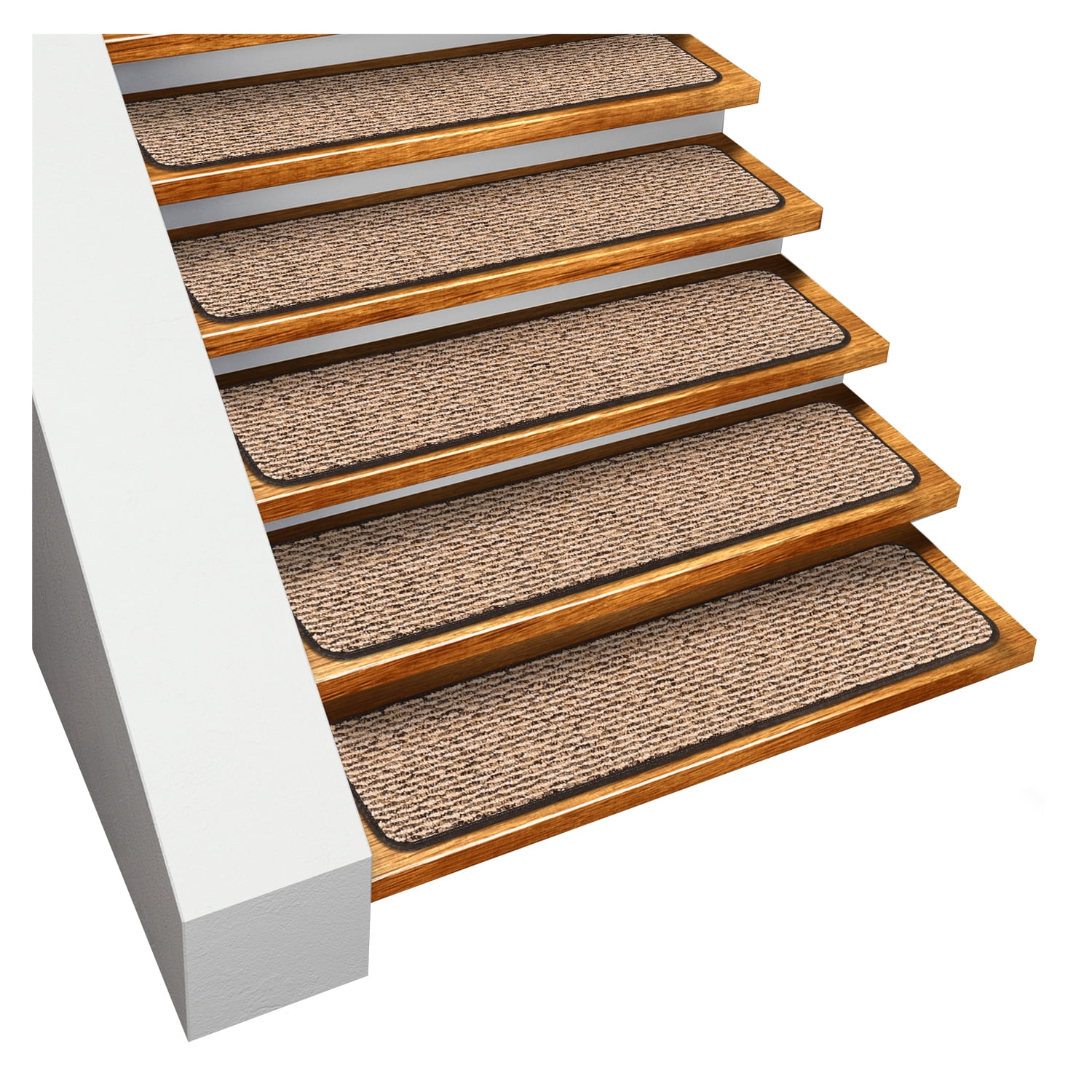 House Home & More Indoor Non-Slip Staircase Treads with Rubber Back ...