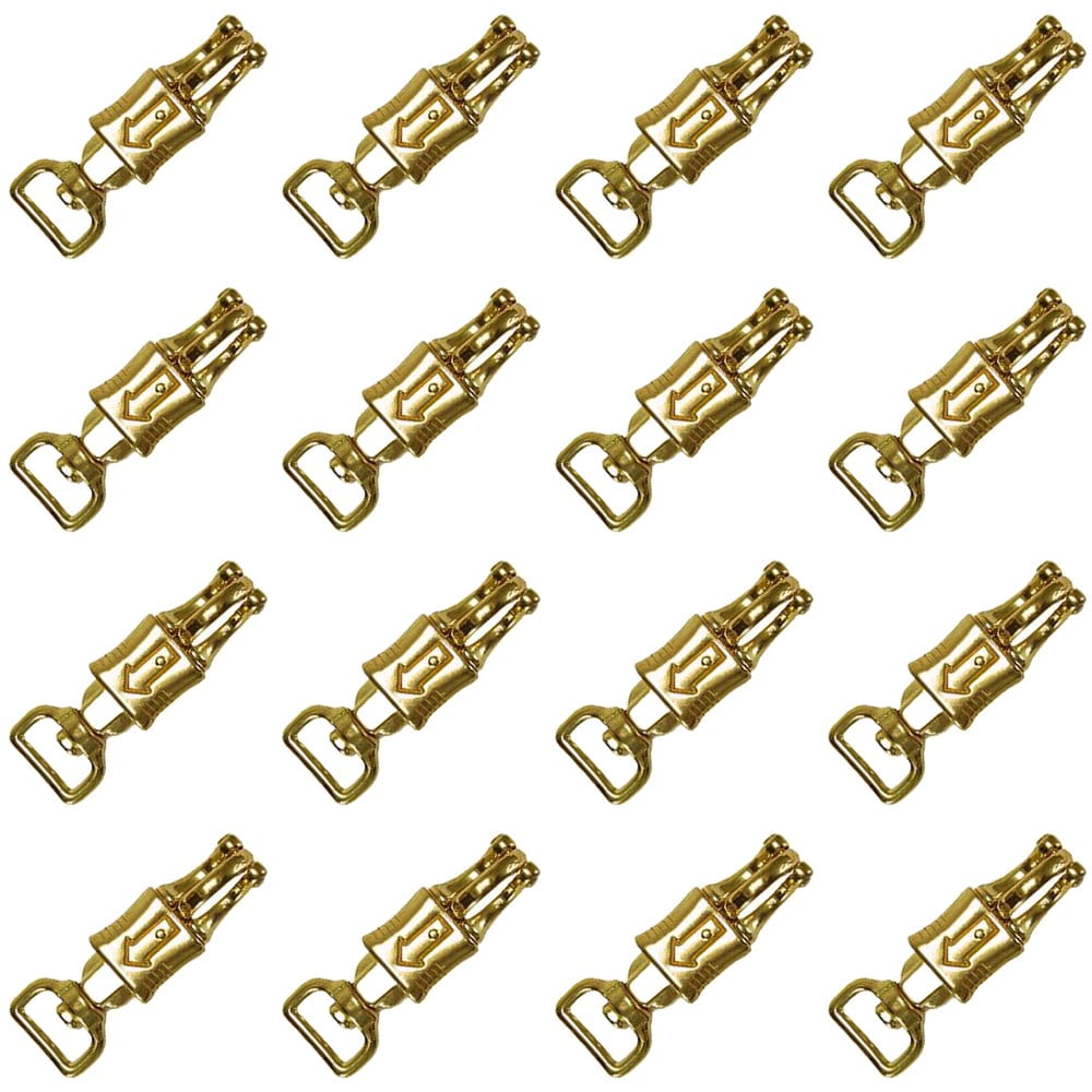 Set of 16 Hilason 1 in X 4-3/8 in panic Snap with Snap Eye Solid Brass ...