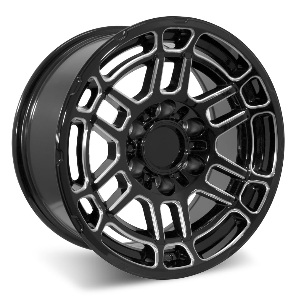 Set of 17" Black Milled 2022 Flow Forged Tac Pro Style Wheels for ...