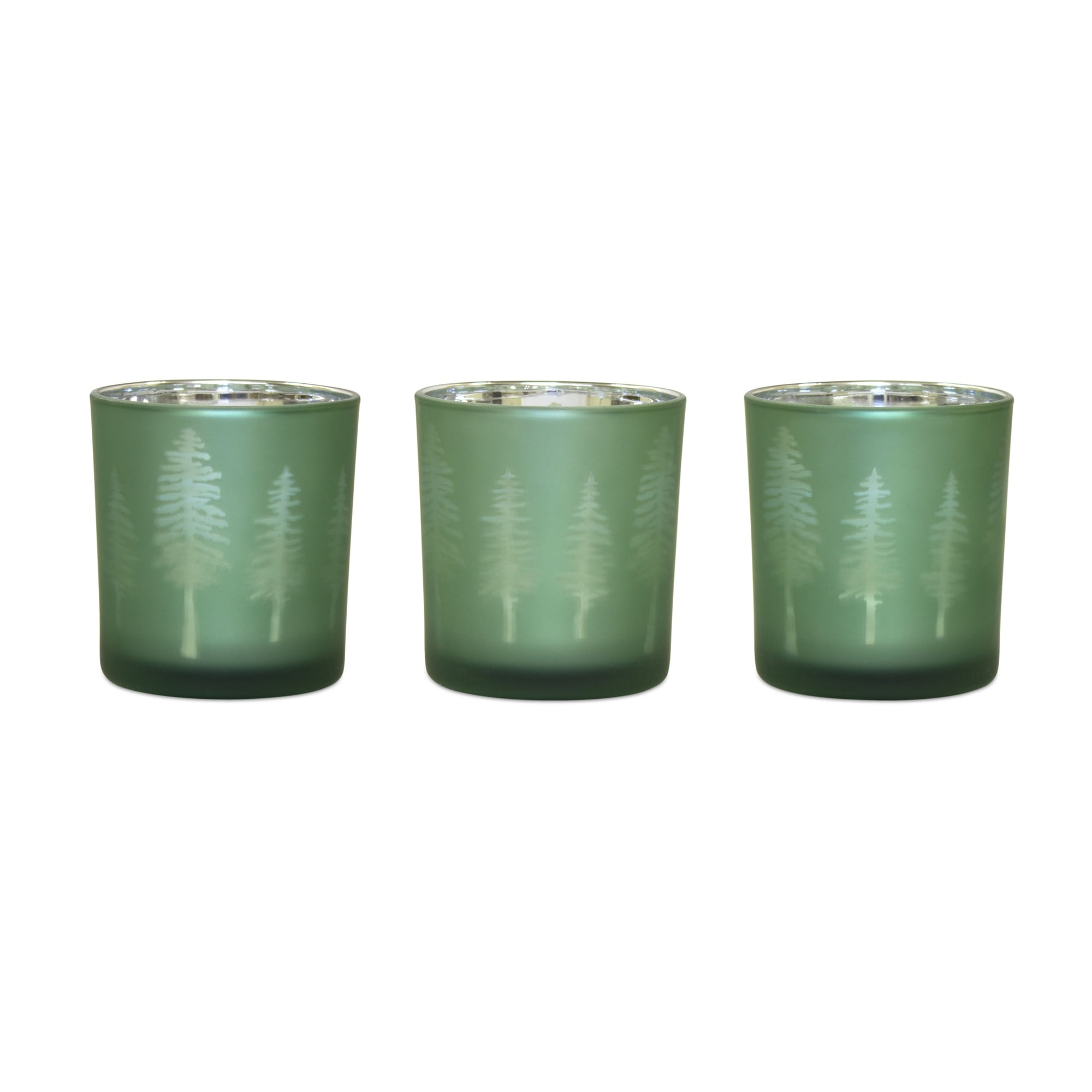 Set of 18 Green Tree Tea Light Holder - 3.25" - Walmart.com