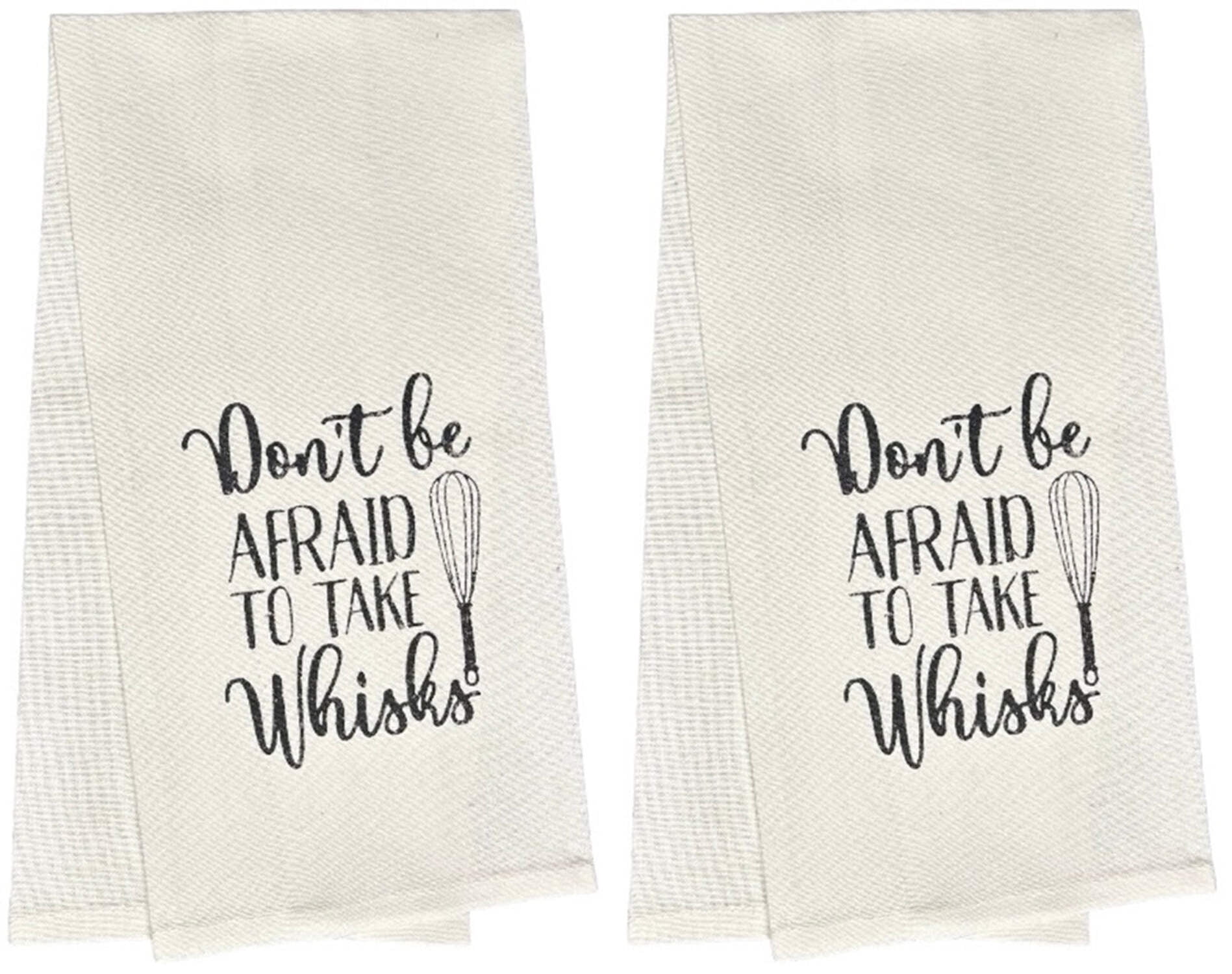 Set of 2, 100% Cotton Funny Cute Saying Flour Sack Kitchen Towels / Dish Towels – Don't be ...
