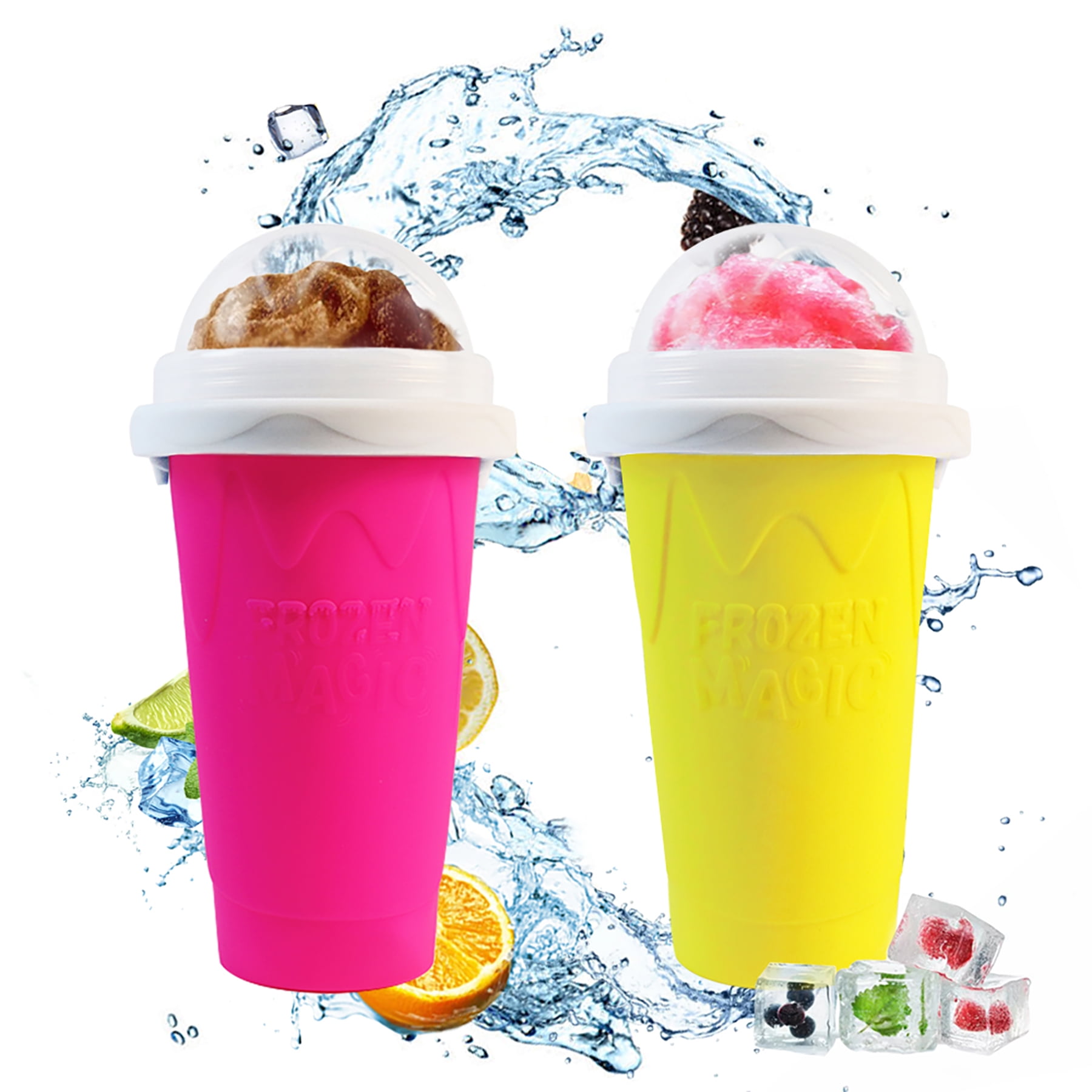 Set of 2 11.8oz Slushy Maker Cup, Quick Frozen Slushie Cup, Turn Any Drink Into Slushies ...