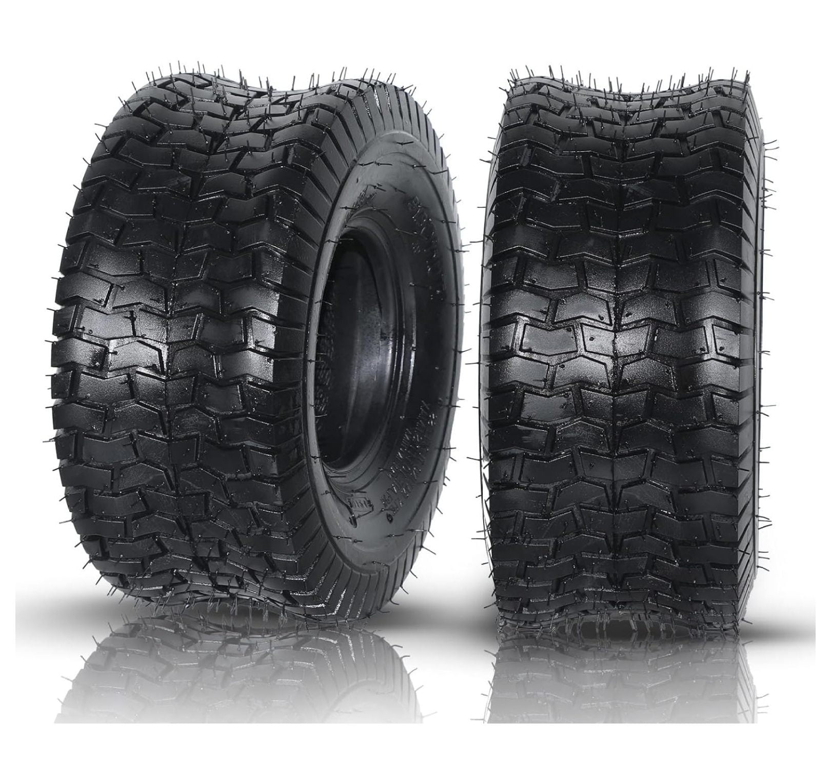 Set of 2 15x6.00-6 Lawn Mower Turf Tires 2 Ply 15x6x6 Garden Tractor ...