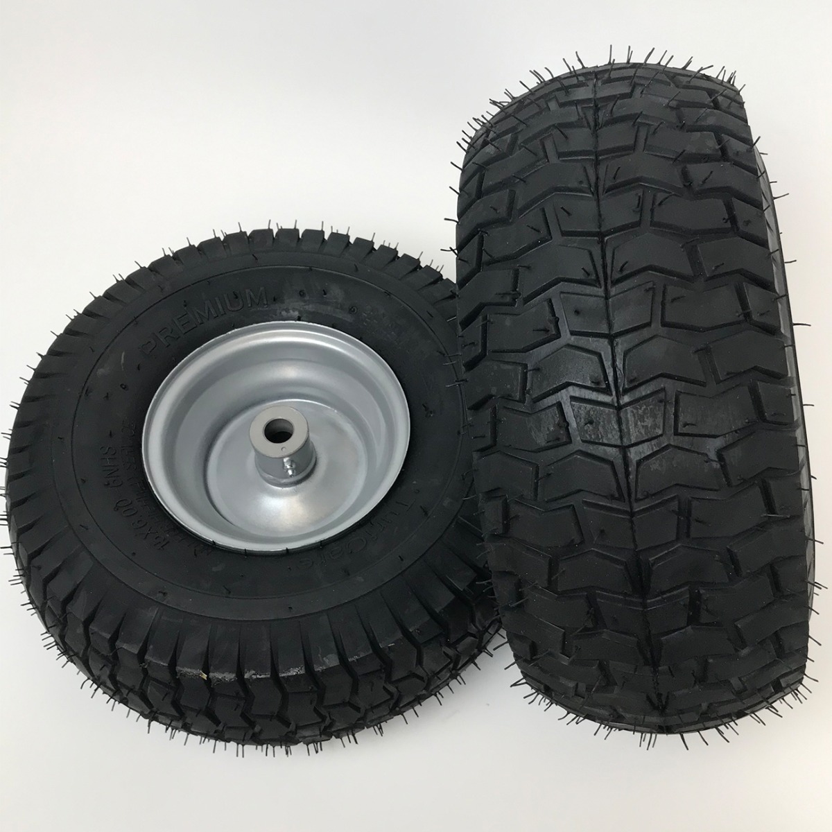 Set of 2 - 15x6.00-6 Lawn Mower Tire and Rim - Fits on 3/4 Inch Axle ...