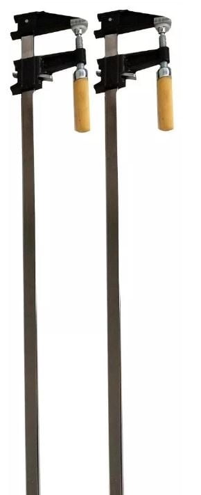 Set of 2 - 18" Steel Bar Clamp Tool Metal Ratcheting System and Quick ...