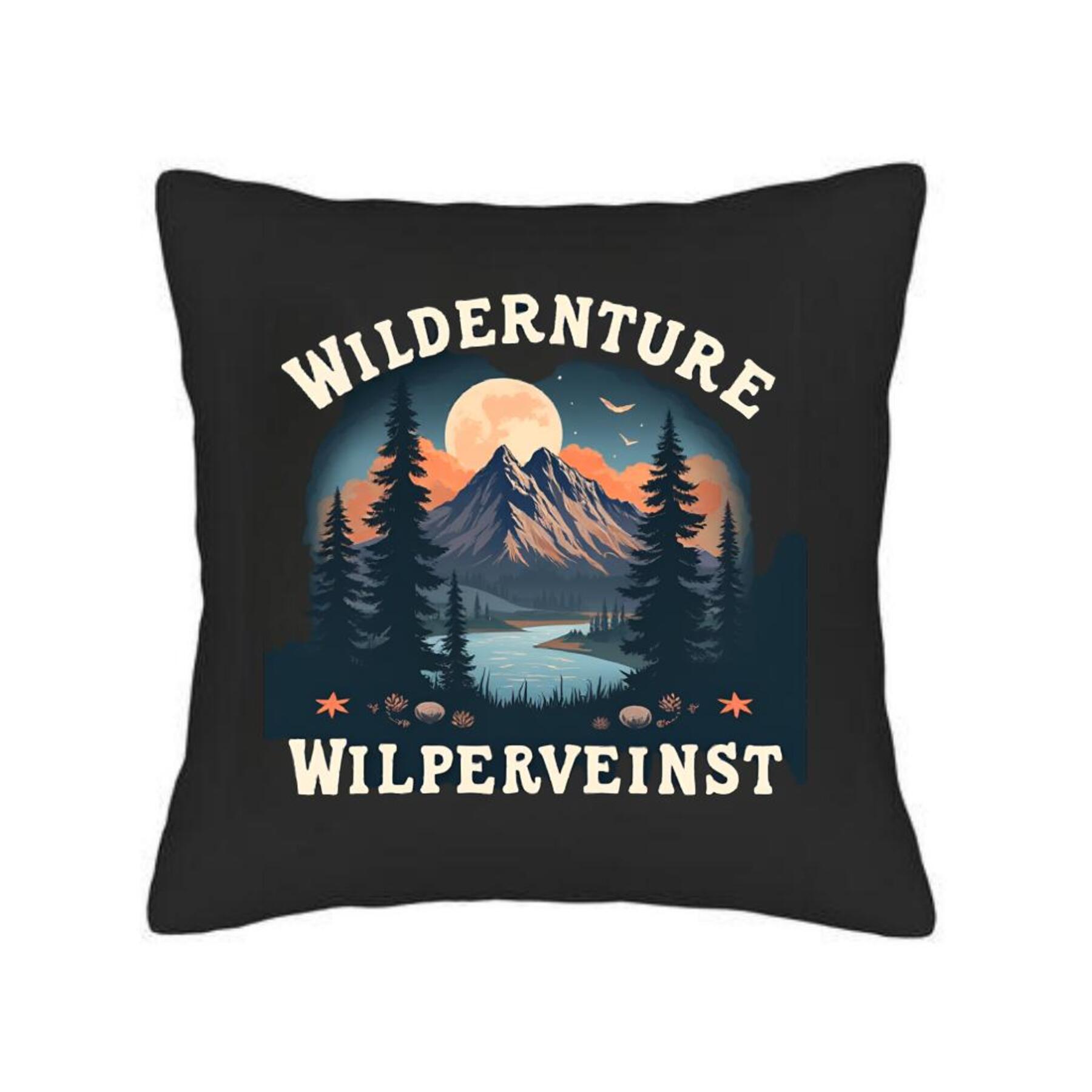 Set of 2 18x18 Throw Pillow Covers - Scenic Mountain Range Design with ...