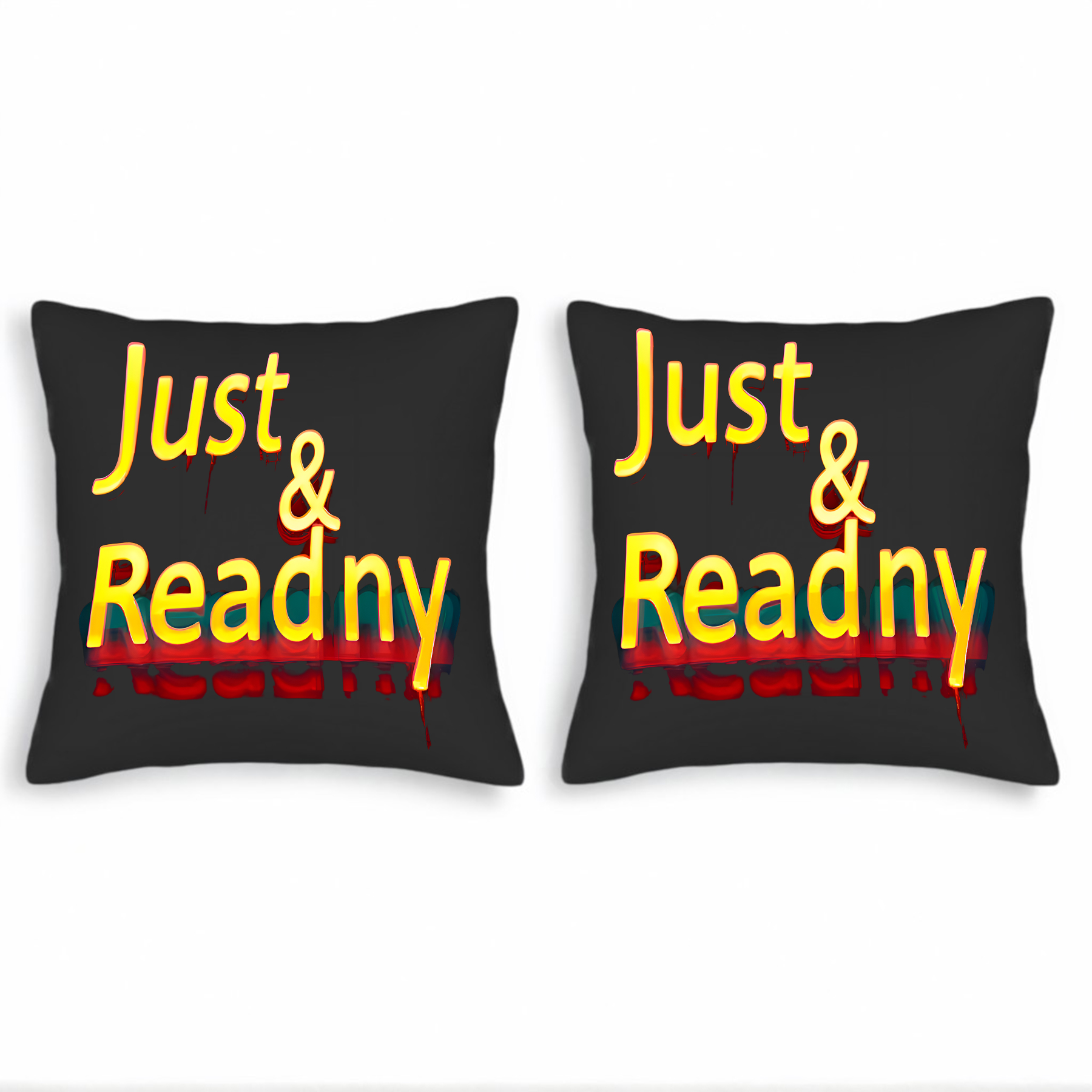 Set of 2 18x18in Throw Pillow Covers - Bold Dripping " Just & Readny ...