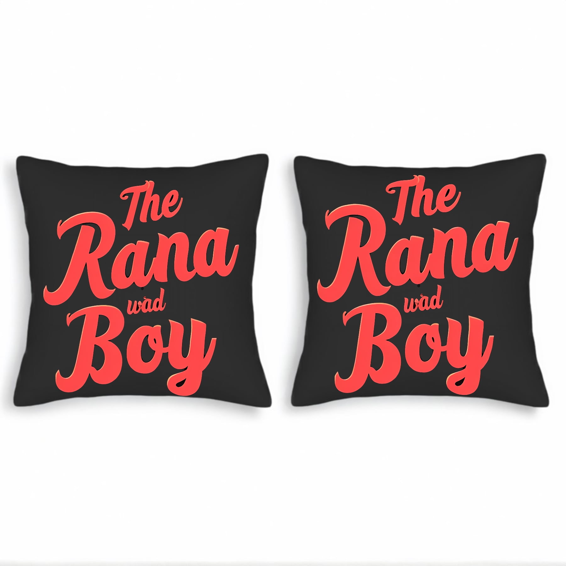 Set of 2 18x18in Throw Pillow Covers with playful " The Rana was Boy ...