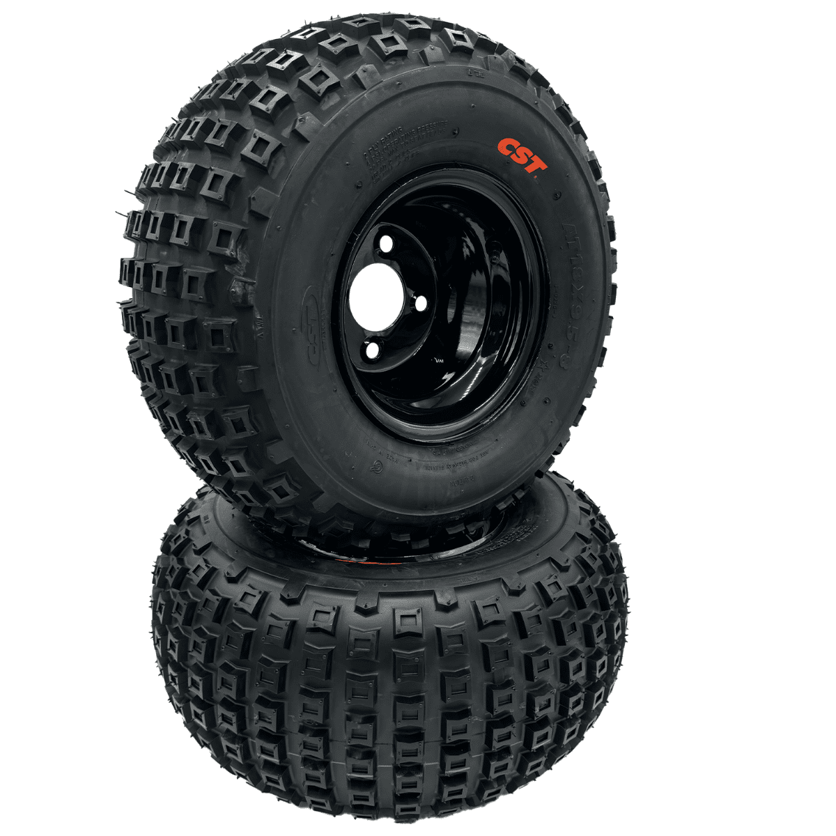 Set of 2 - 18x9.50-8 Knobby Wheel Assembly - Walmart.com