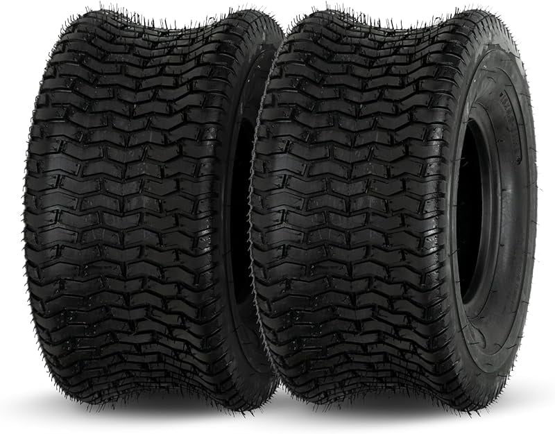 Set of 2 18x9.50-8 Lawn Mower Garden Turf Tires 4PR 18x9.5x8 Tractor Golf Cart Tubeless Tires ...