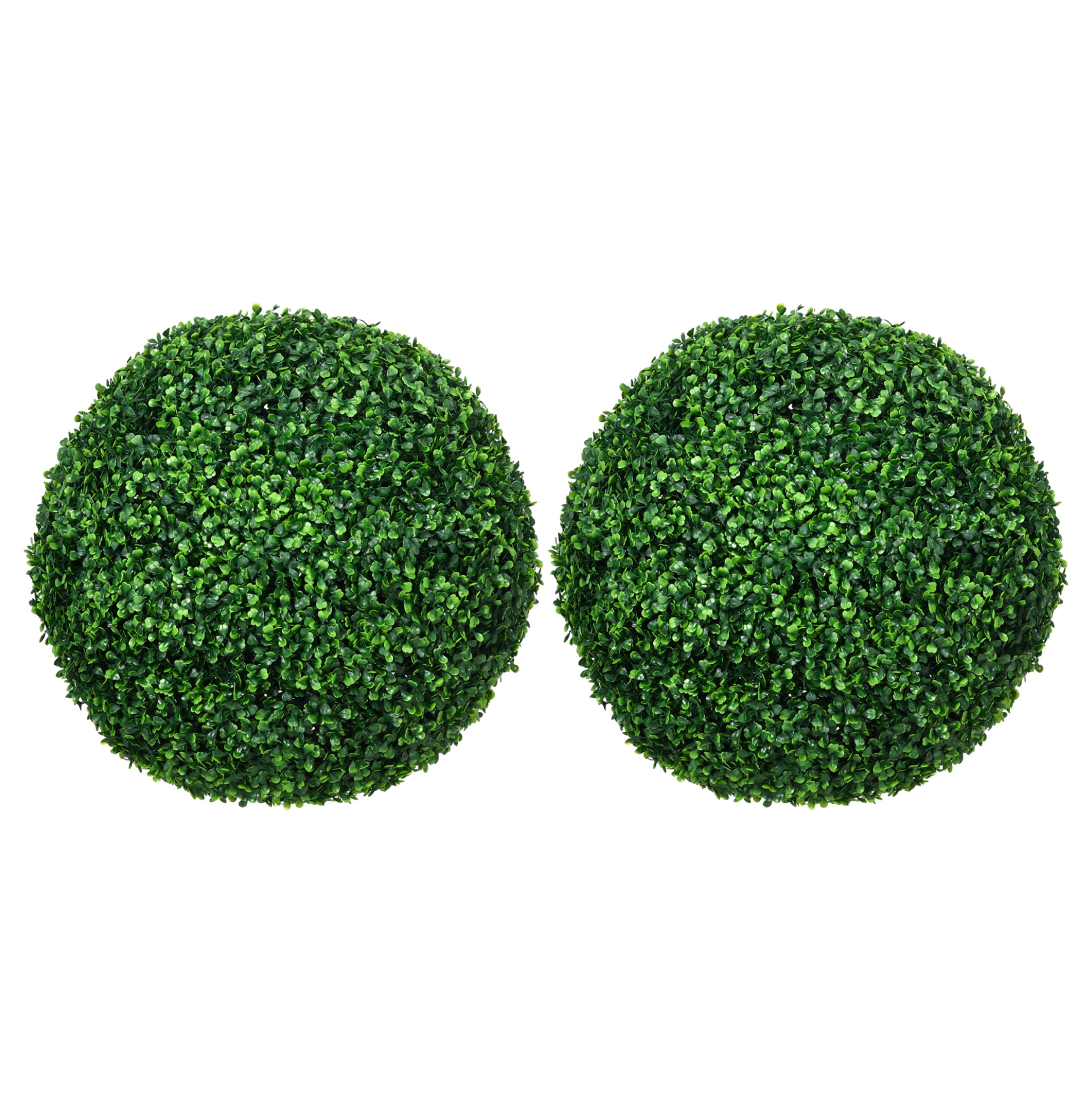 Set of 2 19.75 Inch Artificial Ball Boxwood Topiary Trees Balls, Indoor ...
