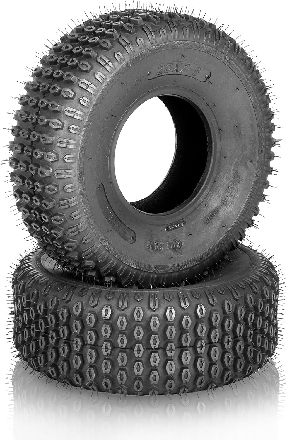 Set of 2 20x7-8 ATV UTV Tires Sport All Terrain 4 Ply Tubeless Tires ...