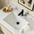 Set of 2, 21.25" x 14.5" Ceramic Porcelain Rectangular Undermount ...