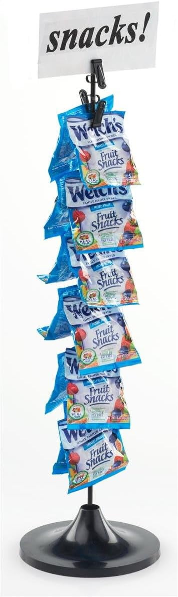 Set of 2 - 21.5 inch-tall Strip Display Rack with 12 Clips, Countertop ...