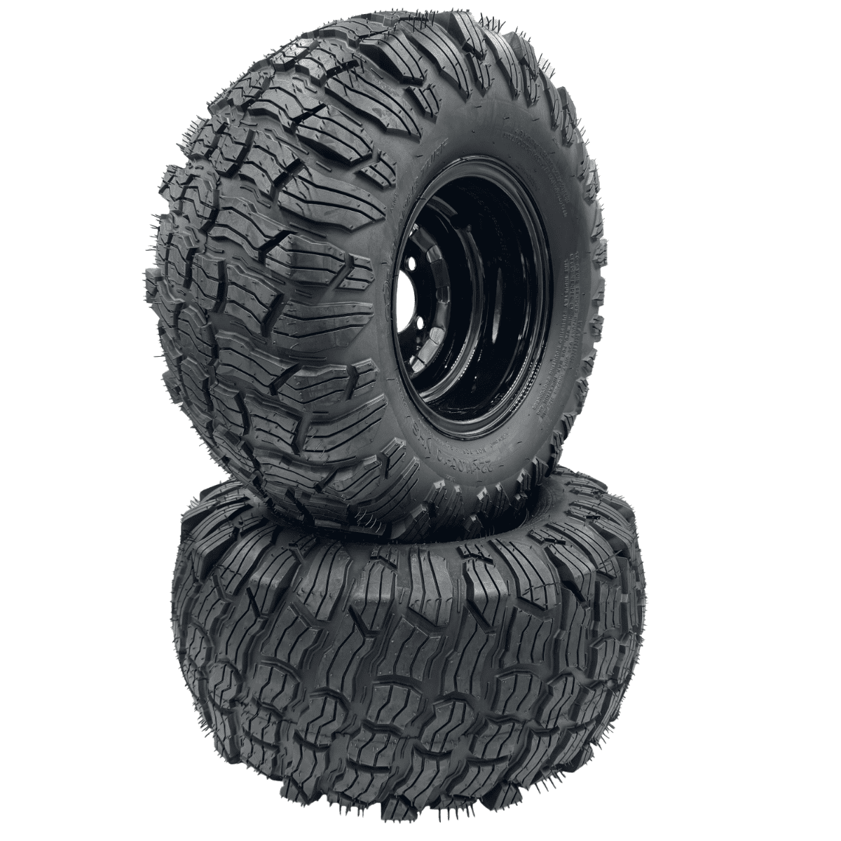 Set of 2 22x11.00-10 4 Ply Reaper Turf Wheel Assembly compatible with ...