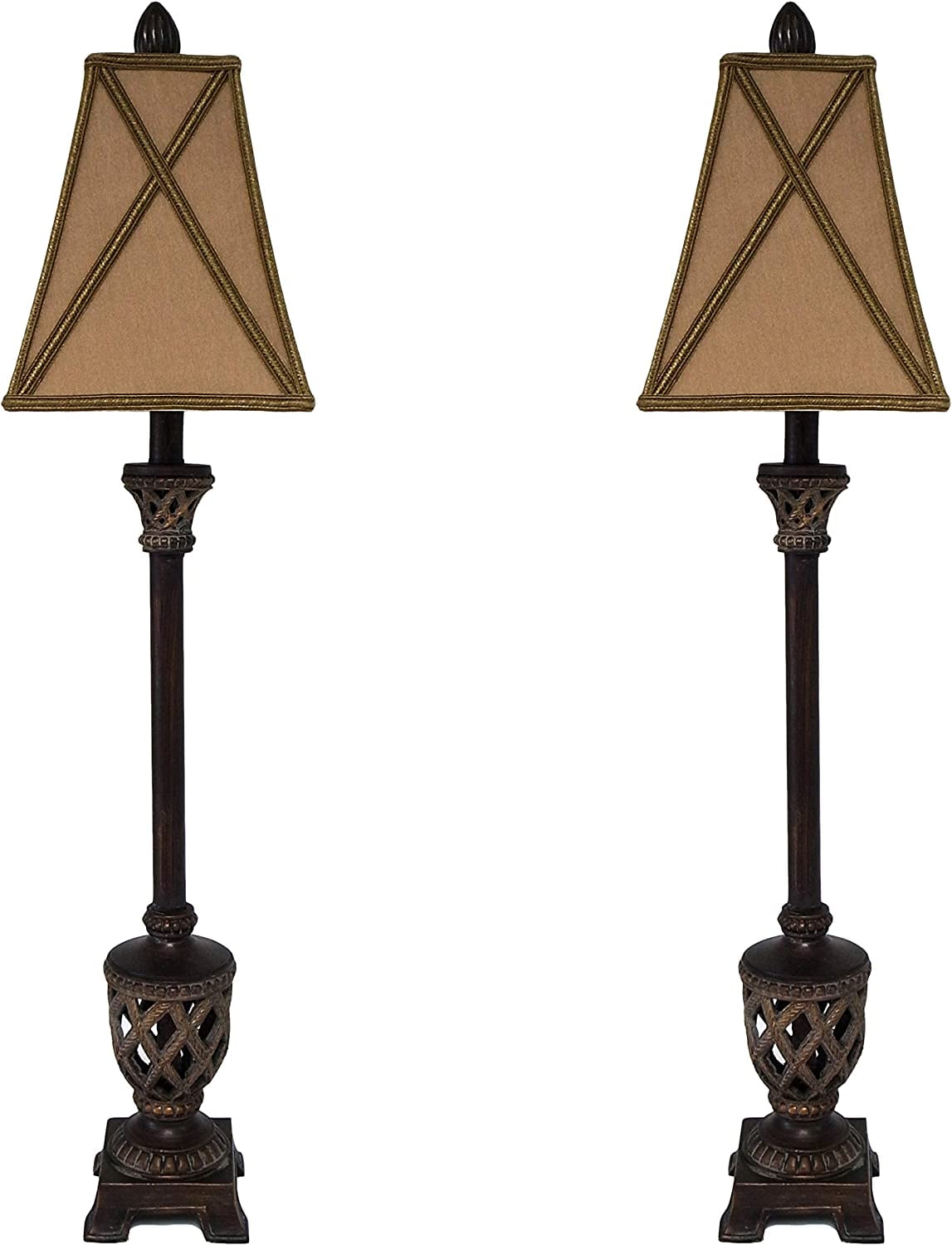 Set of 2 35-inch Traditional Buffet Lamps Table Lamp Set for Living ...