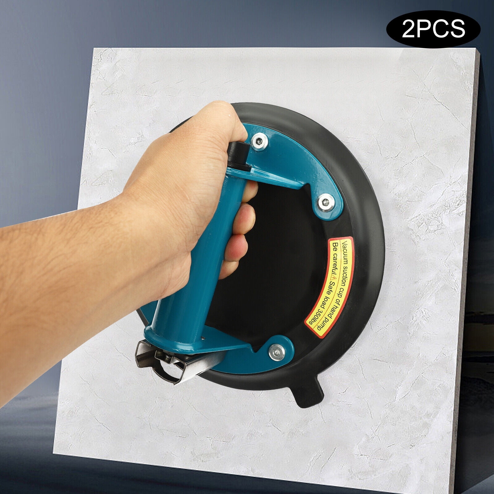 Set of 2 350 LBS Heavy Duty Vacuum Suction Cups Handheld Anti-slip ...