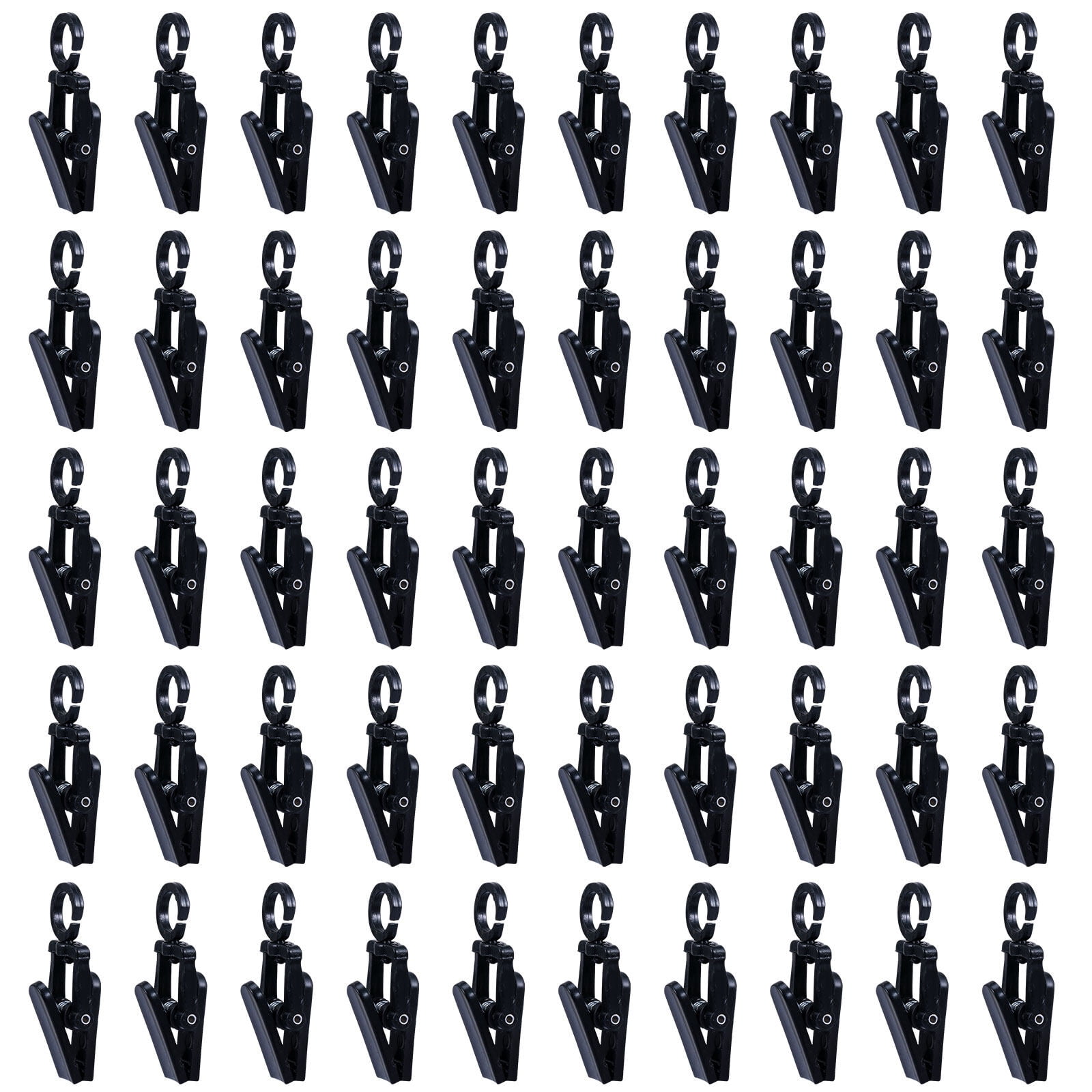 Set of 2 360 Degree Rotatable Hooks Swivel Hanging Clips Clamp Twist ...