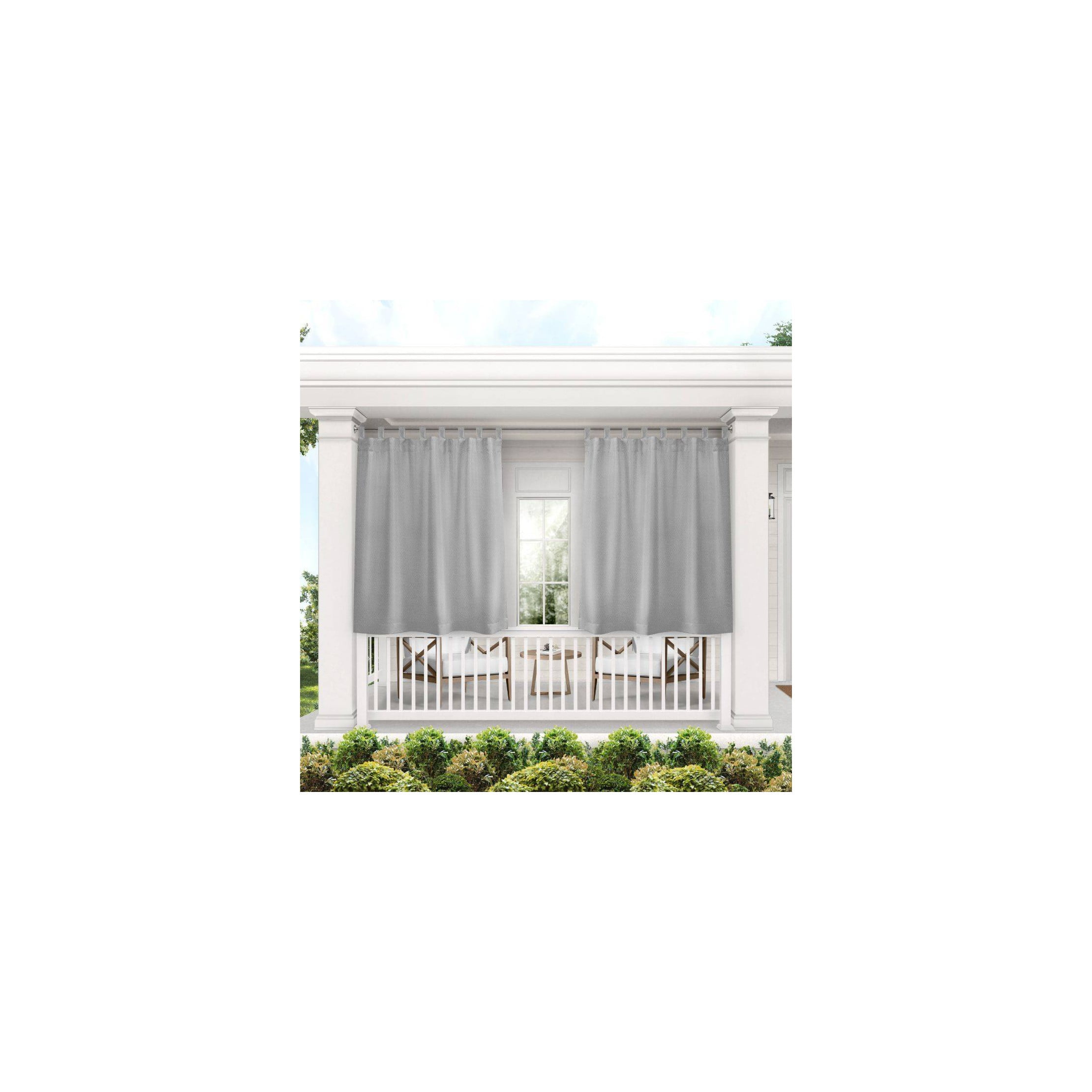 Set of 2 (63"x54") Indoor/Outdoor Solid Cabana Tab Top Curtain Panels ...