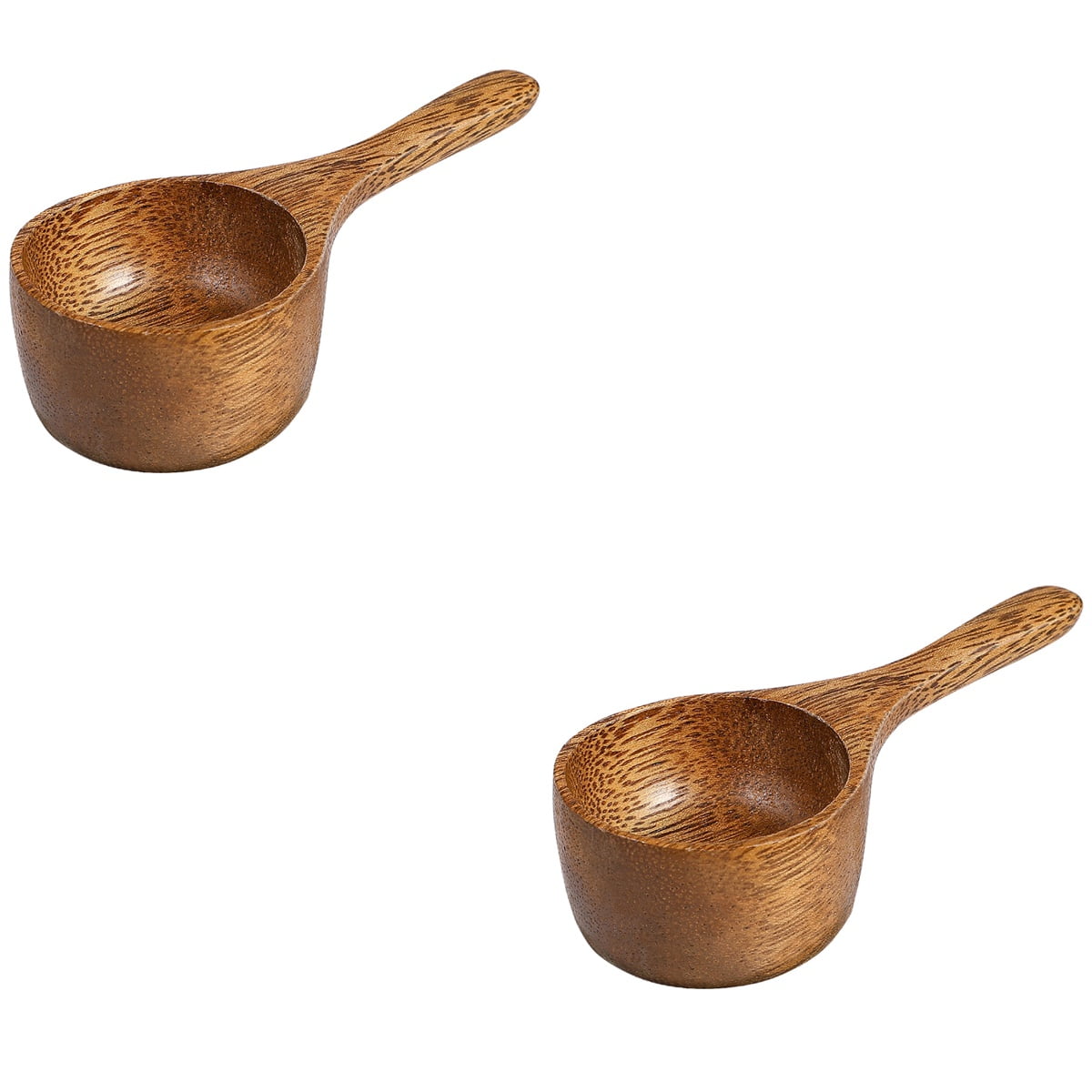 Set of 2 Acacia Wood Measuring Spoon Coffee Inflatable Valves Mushroom ...