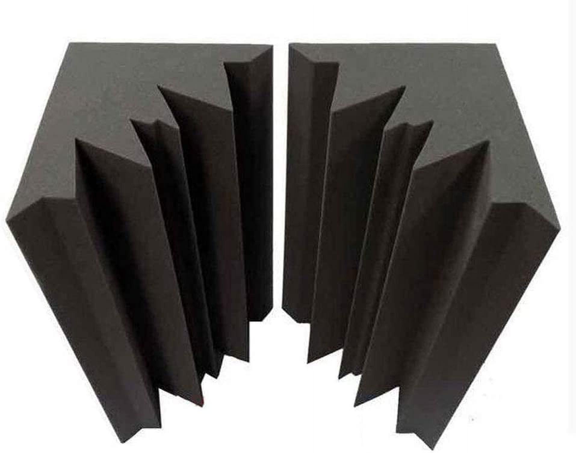 Set of 2 - Acoustic Foam Bass Trap Studio Soundproofing Corner Wall 12 ...