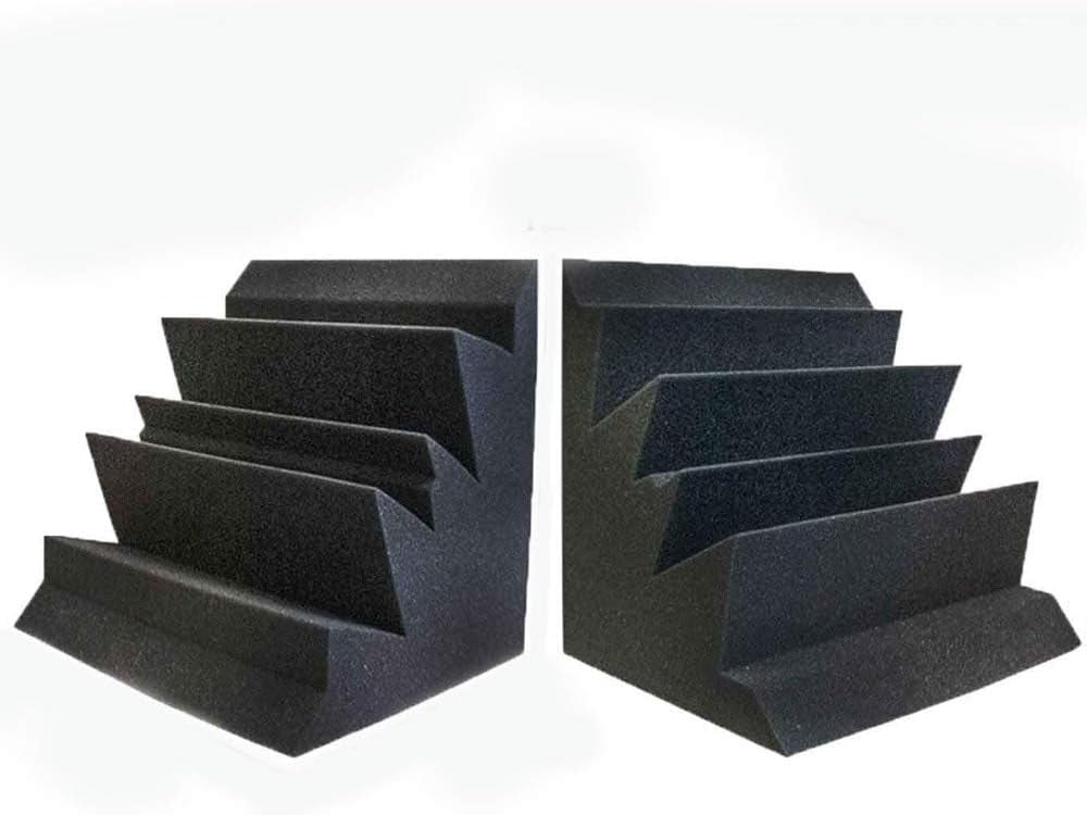 Set of 2 - Acoustic Foam Bass Trap Studio Soundproofing Corner Wall 12 ...