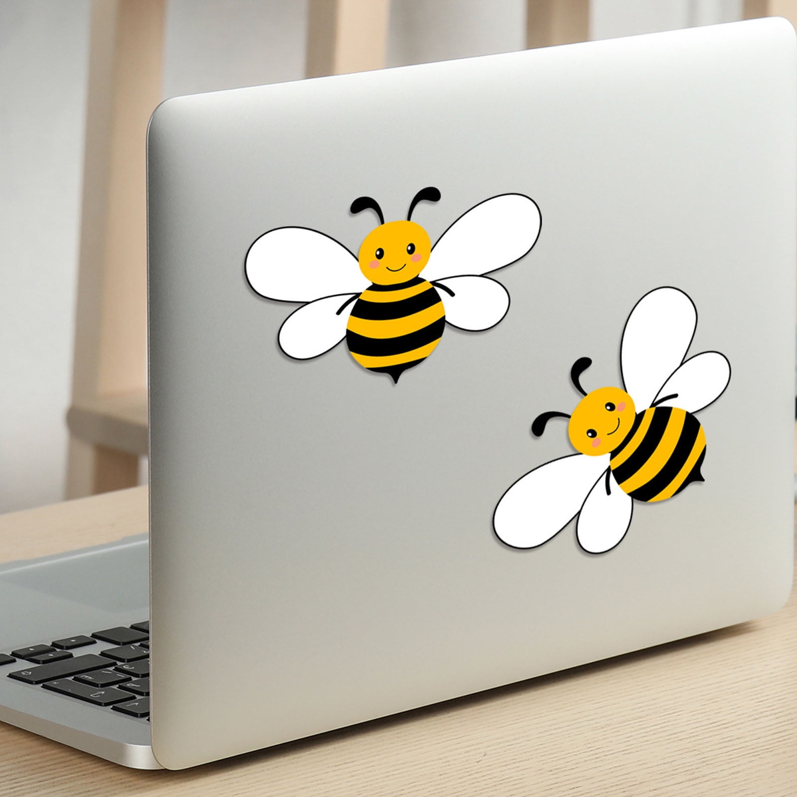 Set of 2 Adorable Bee-Shaped Magnetic Stickers | Cute Fridge & Computer ...