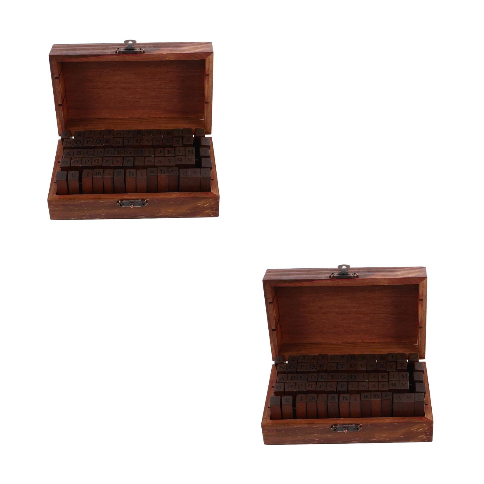 Set of 2 Alphabet Letter Stamps Rubber Number Stamper Child - Walmart.com