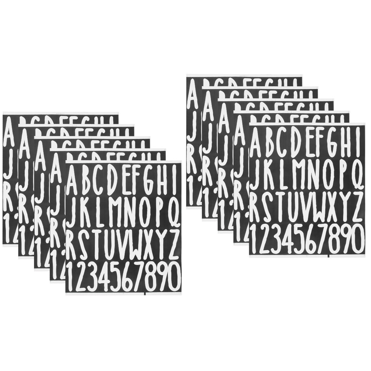 Set of 2 Alphabet Stickers Number for Mailbox Steel Self-adhesive ...