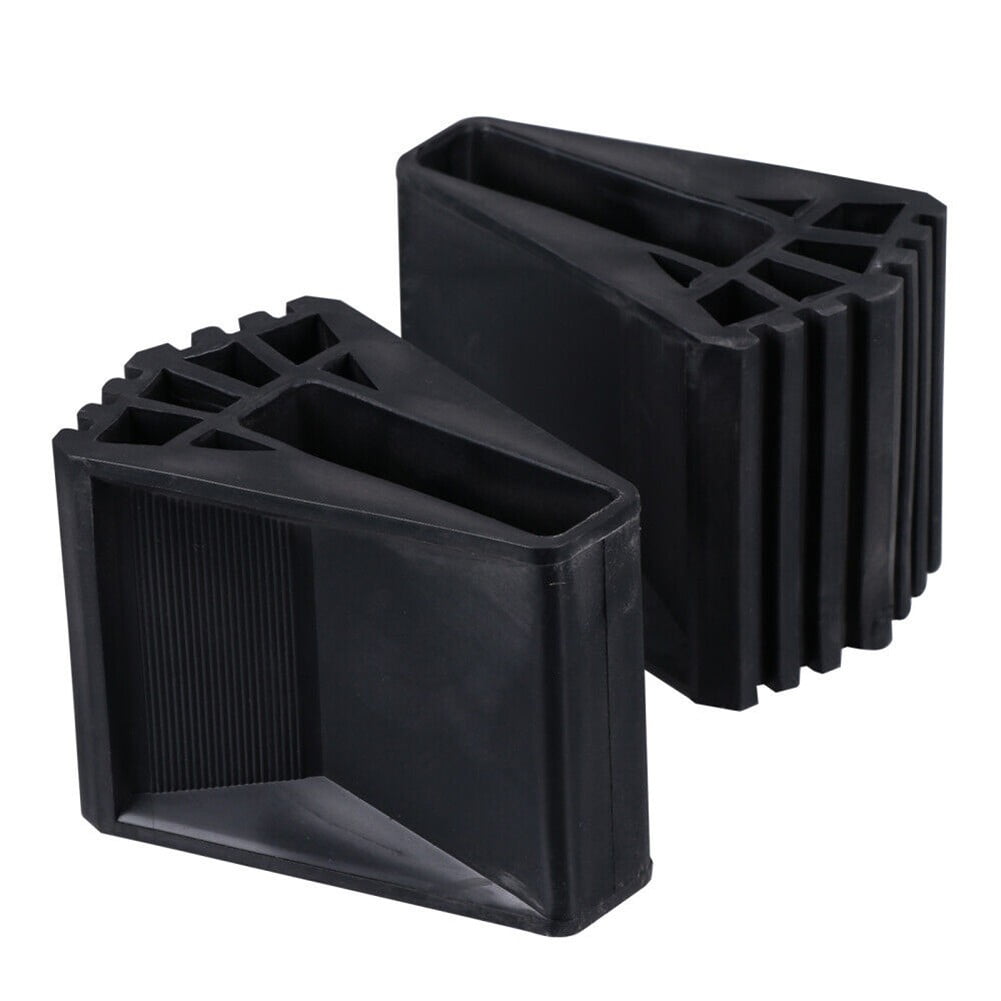Set of 2 Anti Slip Step Ladder Pads Plastic Replacement Rung Feet Mats ...