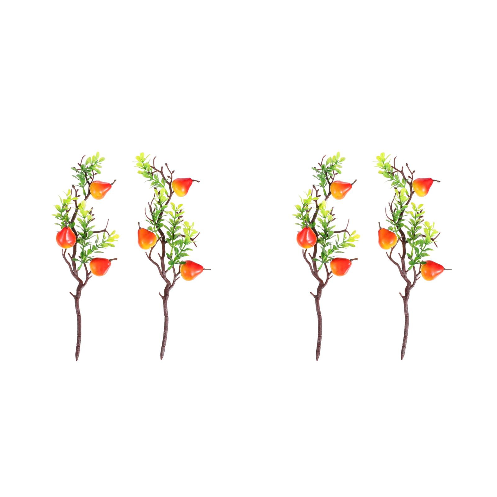 Set of 2 Artificial Pear Cuttings Cork Thumbtack Home Decoration ...