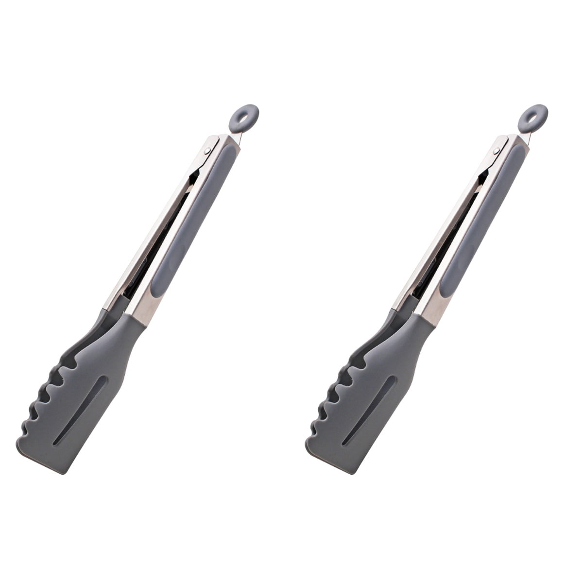 TABLZONE Long-Handle Kitchen Tongs, Grey, Safe for Hot Pots, Durable ...