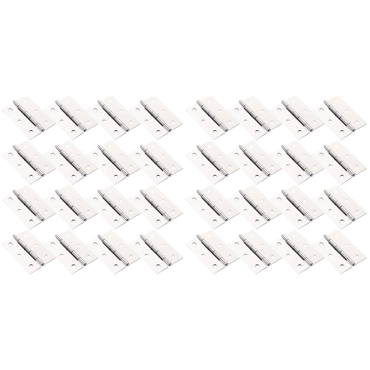 Set of 2 Back Flap Hinge Drawer Butt Door Fly Screen Stainless Silver ...