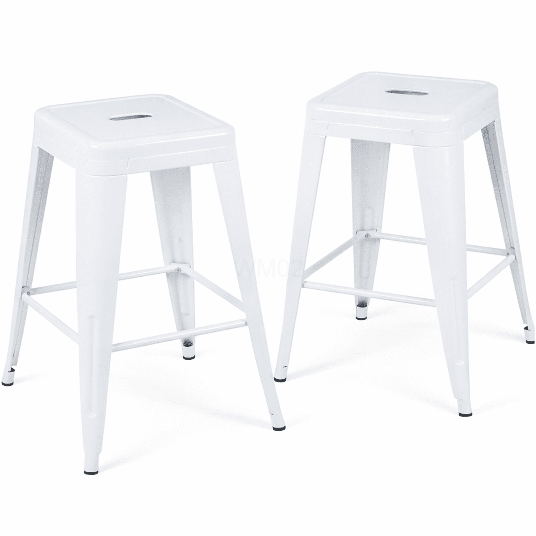 Set of 2 Backless Bar Stools for Kitchen Island, 24 Inch Counter Height ...