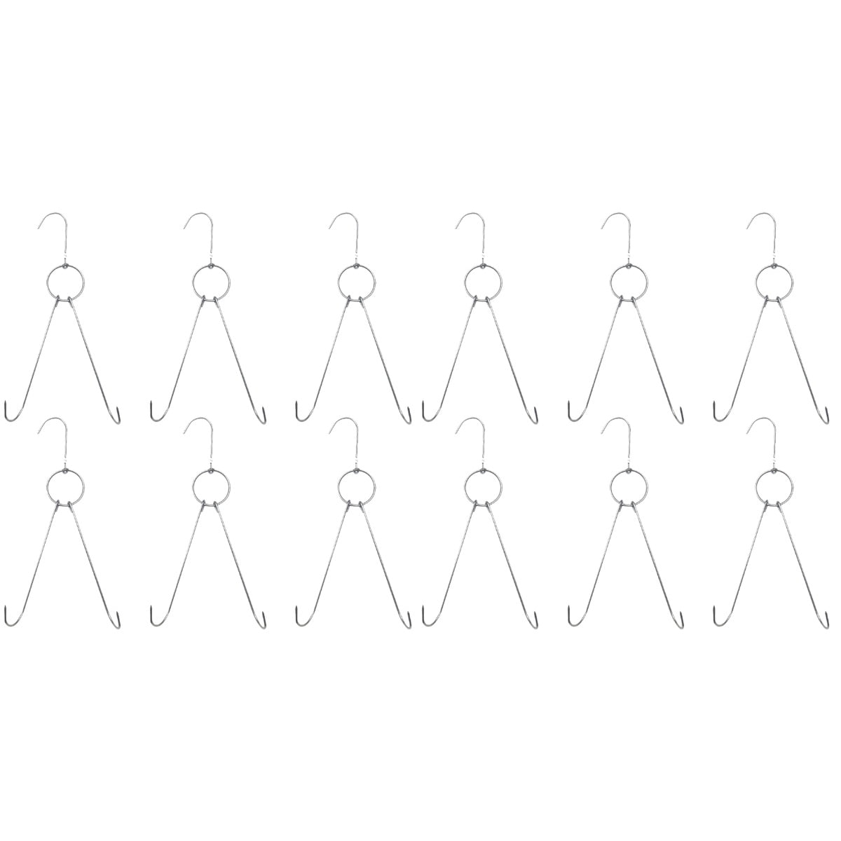 Set of 2 Bacon Hanging Rack Meat Hooks for Beef Hanger Silver - Walmart.com