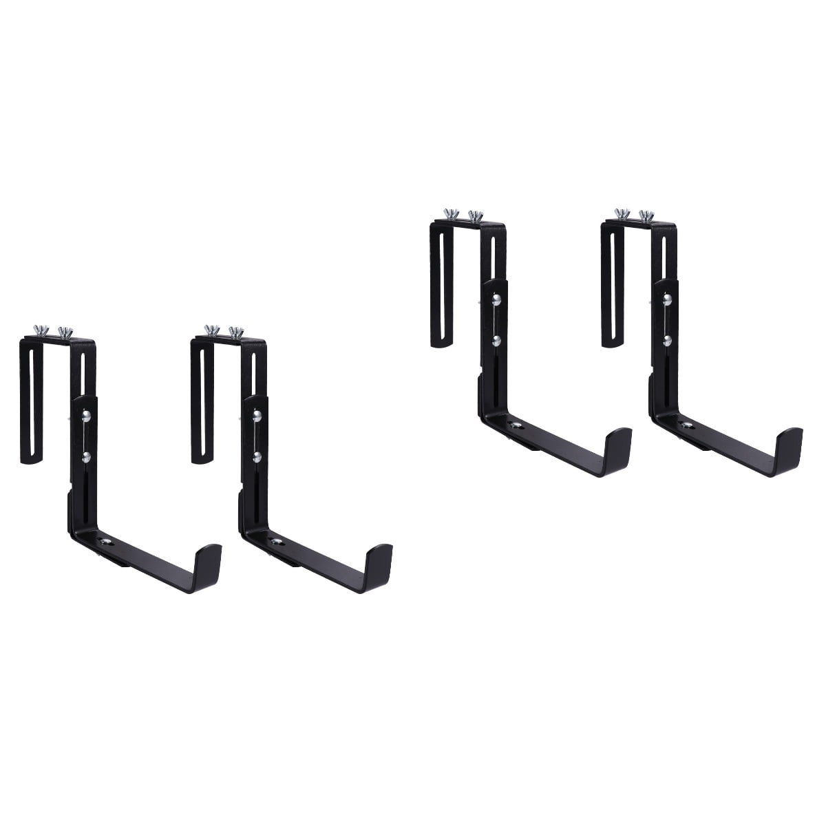 Set of 2 Balcony Brackets for Planters Railing Hanging Flower Pot Hook ...