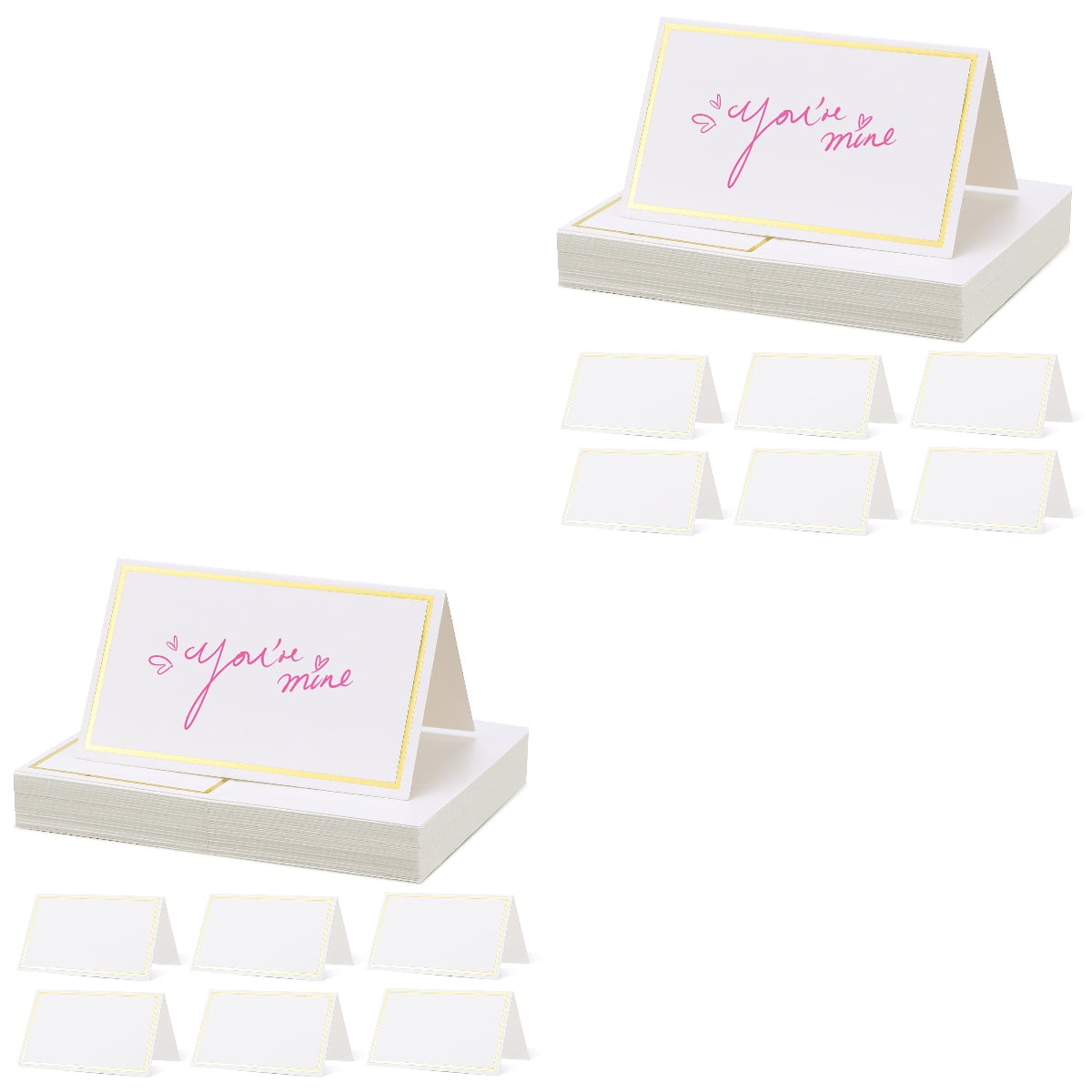 Set of 2 Banquet Place Card Blank Table Name Labels White Cards for ...