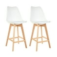 Nordic Tulip High Bar Stool with Backrest - Set of 2, Perfect for ...