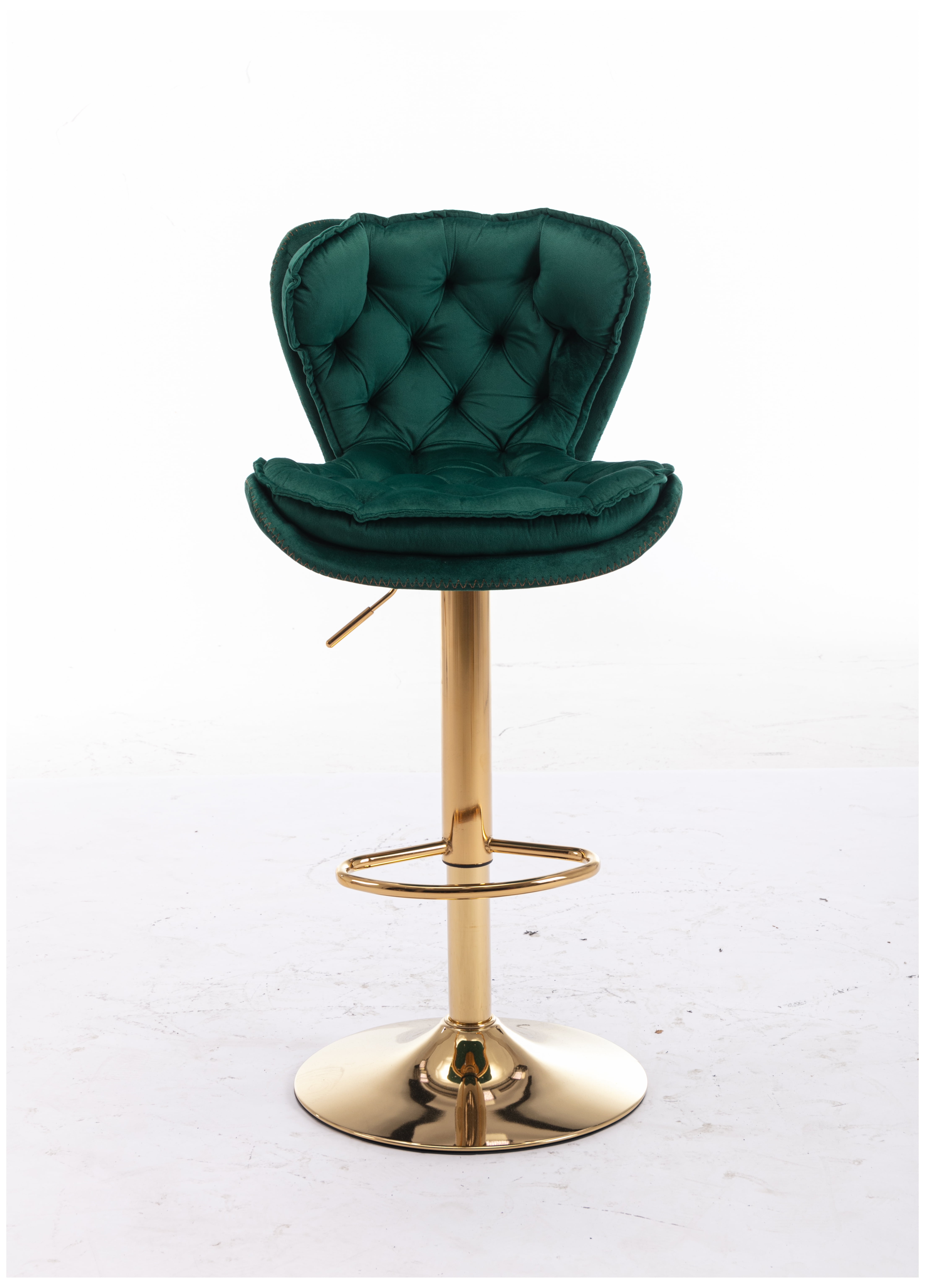 Set of 2 Bar Stools,with Footrest and Base Swivel Height Adjustable ...