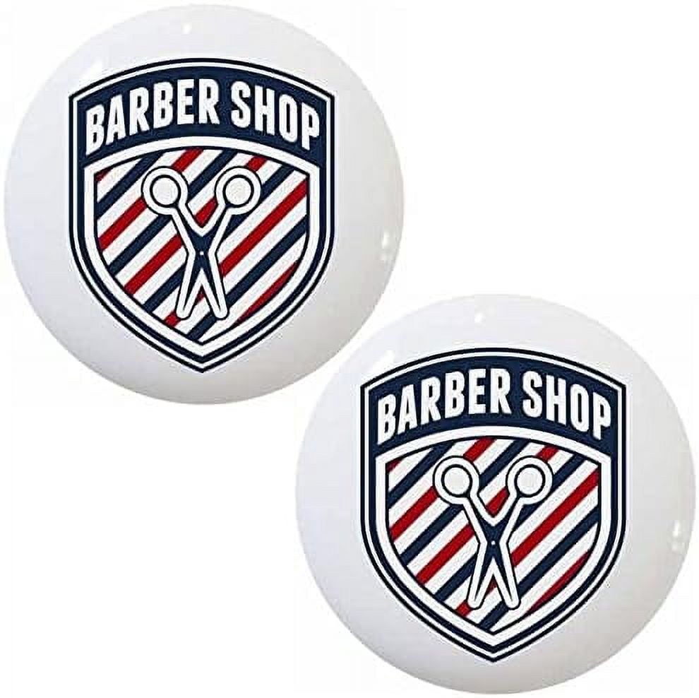 Set of 2 Barber Shop Ceramic Cabinet Drawer Knobs - Walmart.com