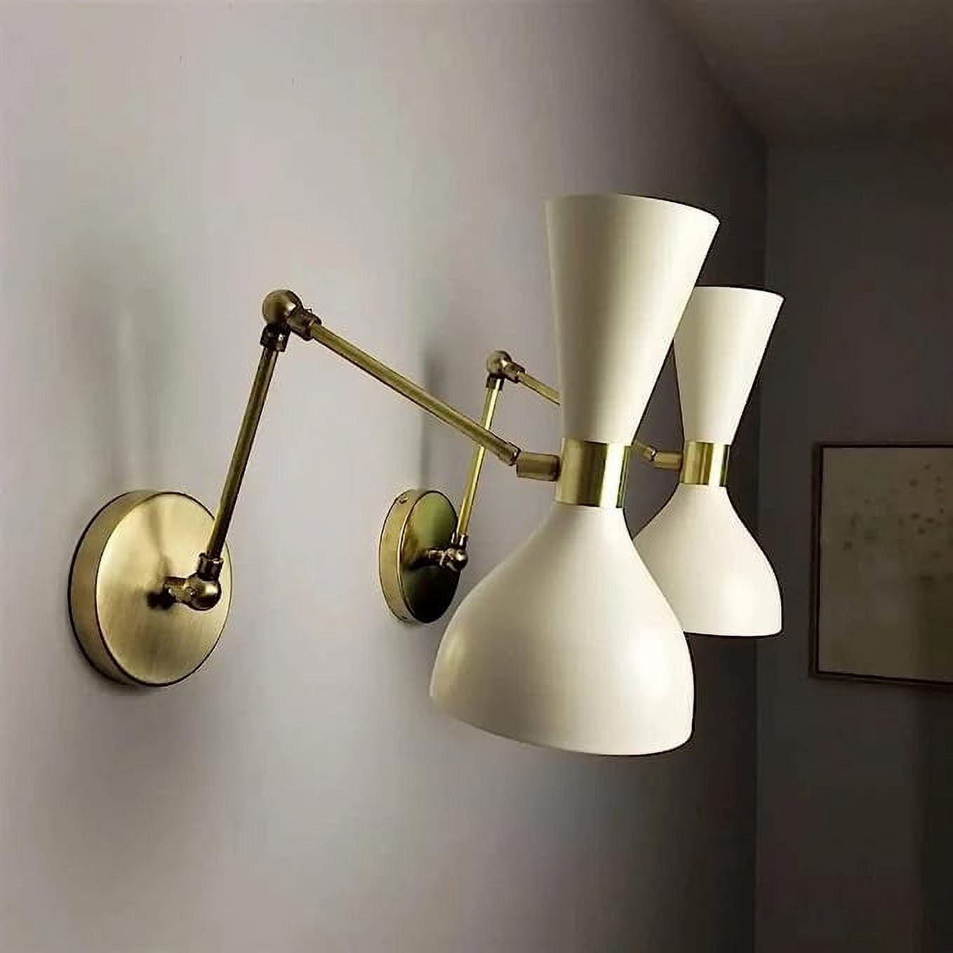 Set of 2 Beautiful Handmade Brass Wall Scone Modern Vanity Light Mid ...