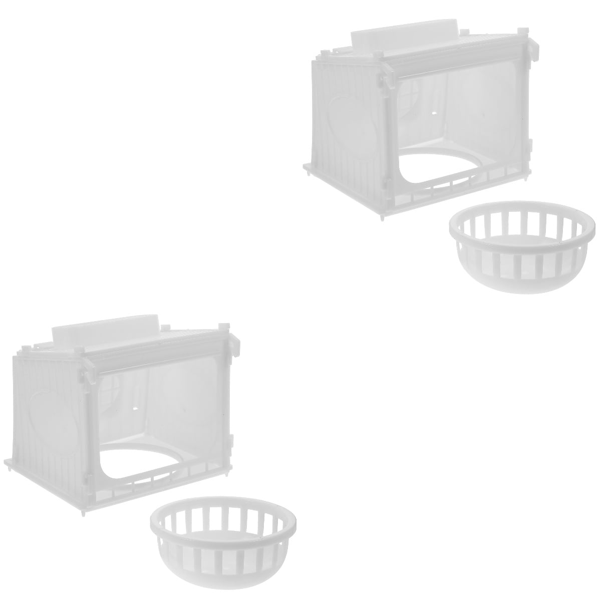 Set of 2 Bird Cages Parakeet Nesting Box Parakeet Cage Bird Breeding ...