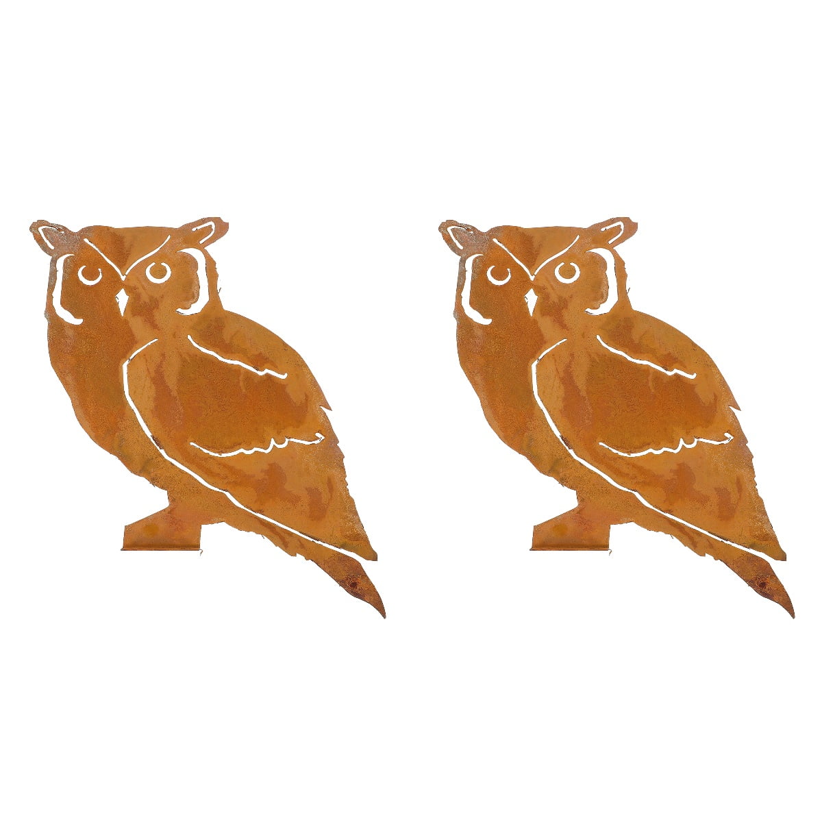 Set of 2 Bird Feeder Garden Lights Iron Owl Garden Owl Decor 33X19CM ...