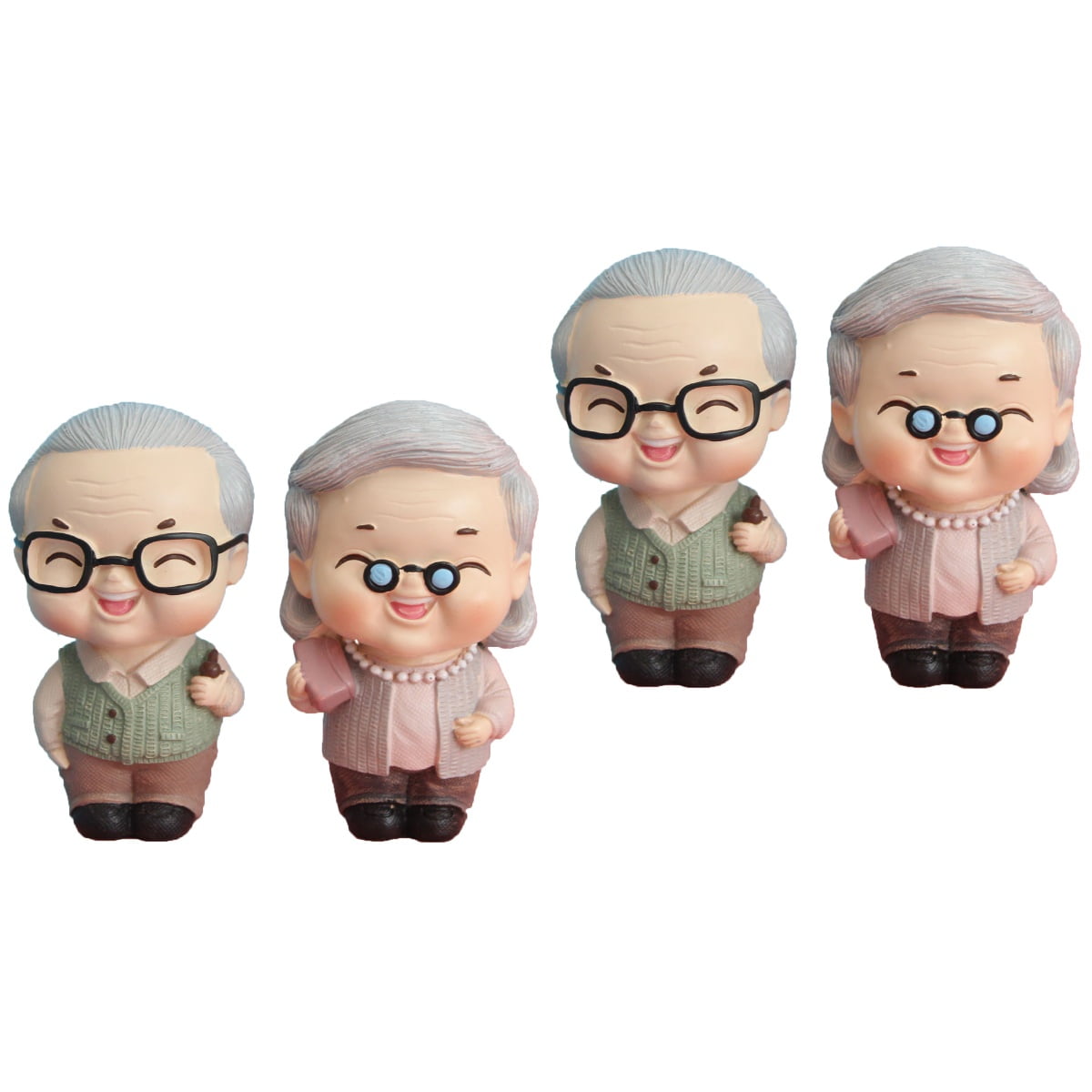 Set of 2 Birthday Cake Decoration Grandpa Topper Cupcake Toppers Couple ...