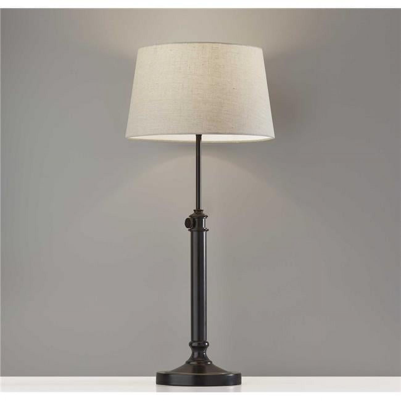 Set of 2 Black Metal Adjustable Height Table Lamp - Walmart.com